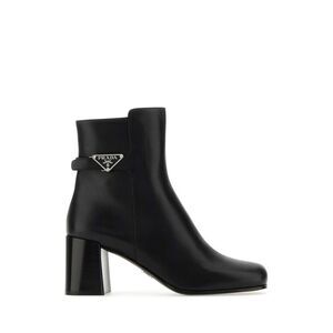 Prada | Shoes | Prada Black Leather Ankle Boots | Poshmark